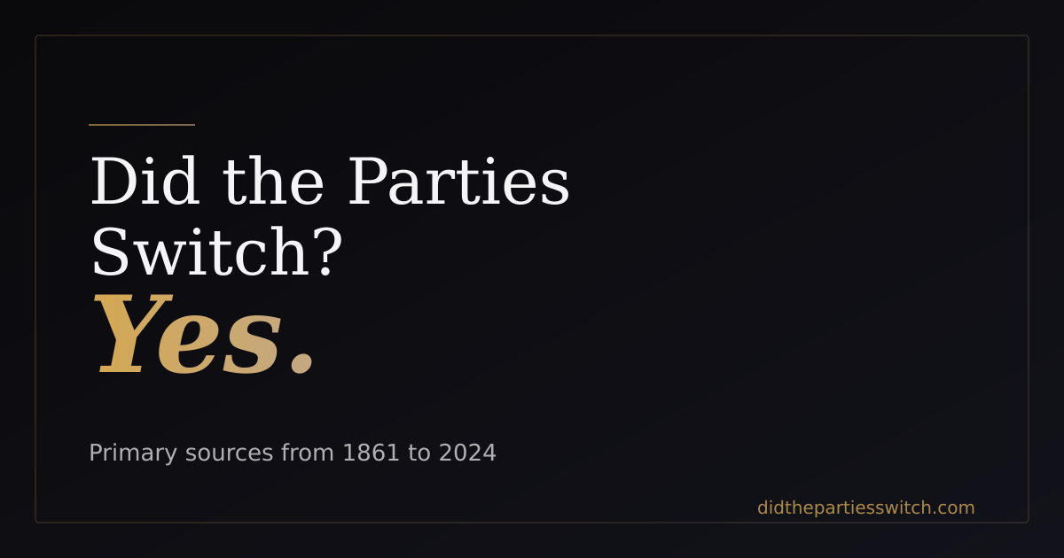 Did the Parties Switch? | Did the Parties Switch?